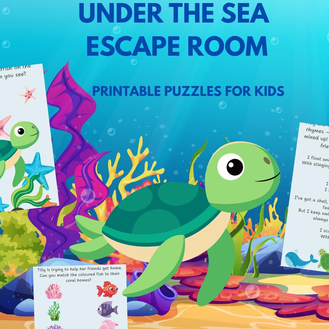 Under the Sea Escape Room - Printable Kids Sea Adventure - Instant ...