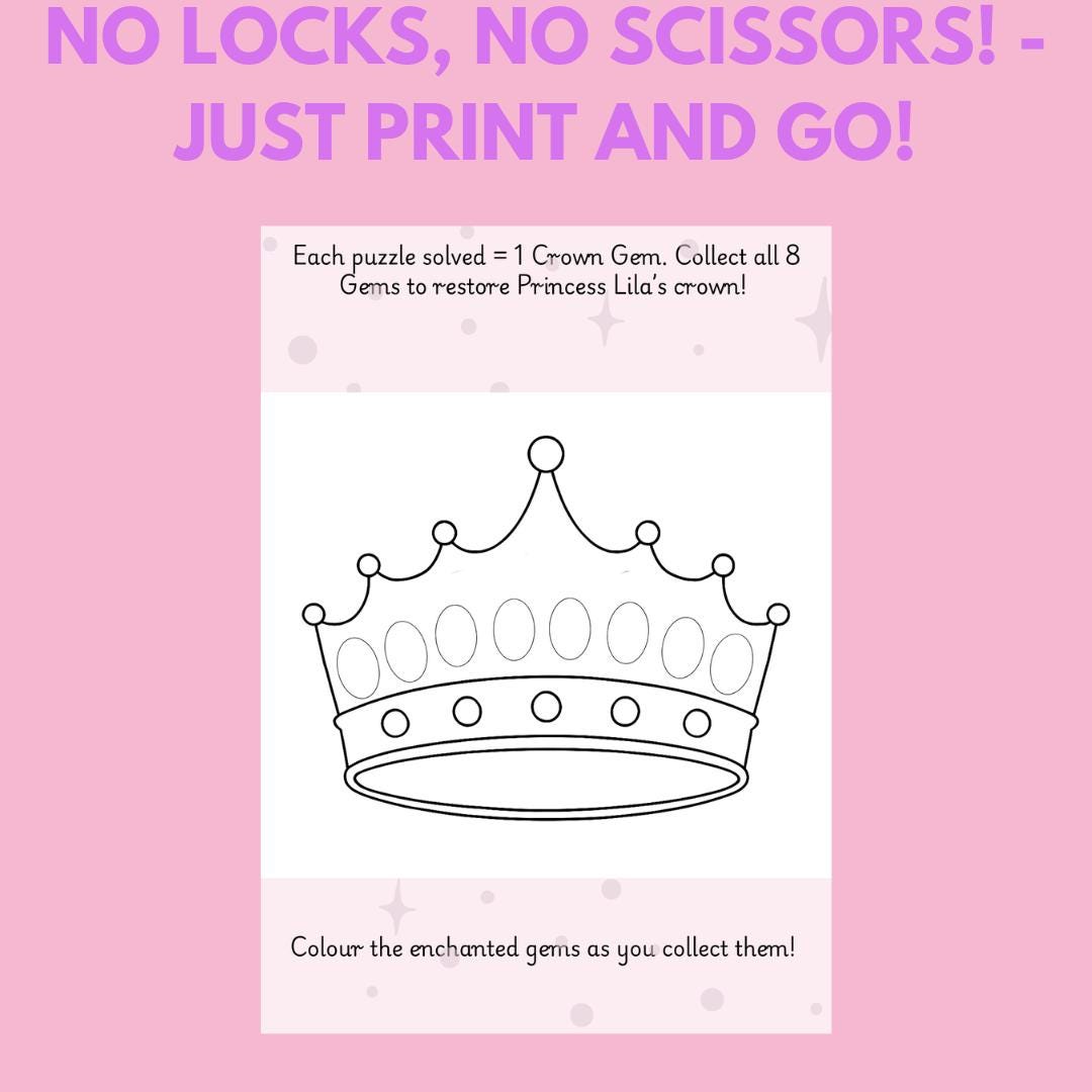 Princess Escape Room: Kids Printable Puzzle Game (instant Download, PDF ...