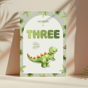 Cute Dinosaur Theme Printable Party Sign - Etsy