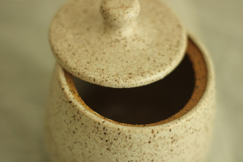 Handmade Ceramic Jar With Lid Rustic Pottery Storage Artisan Kitchen ...