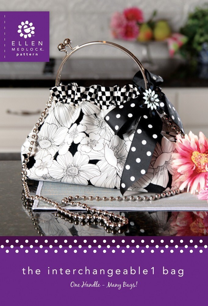 Metal Kiss Lock Bag Sewing Pattern - Interchangeable Bag (digital ...