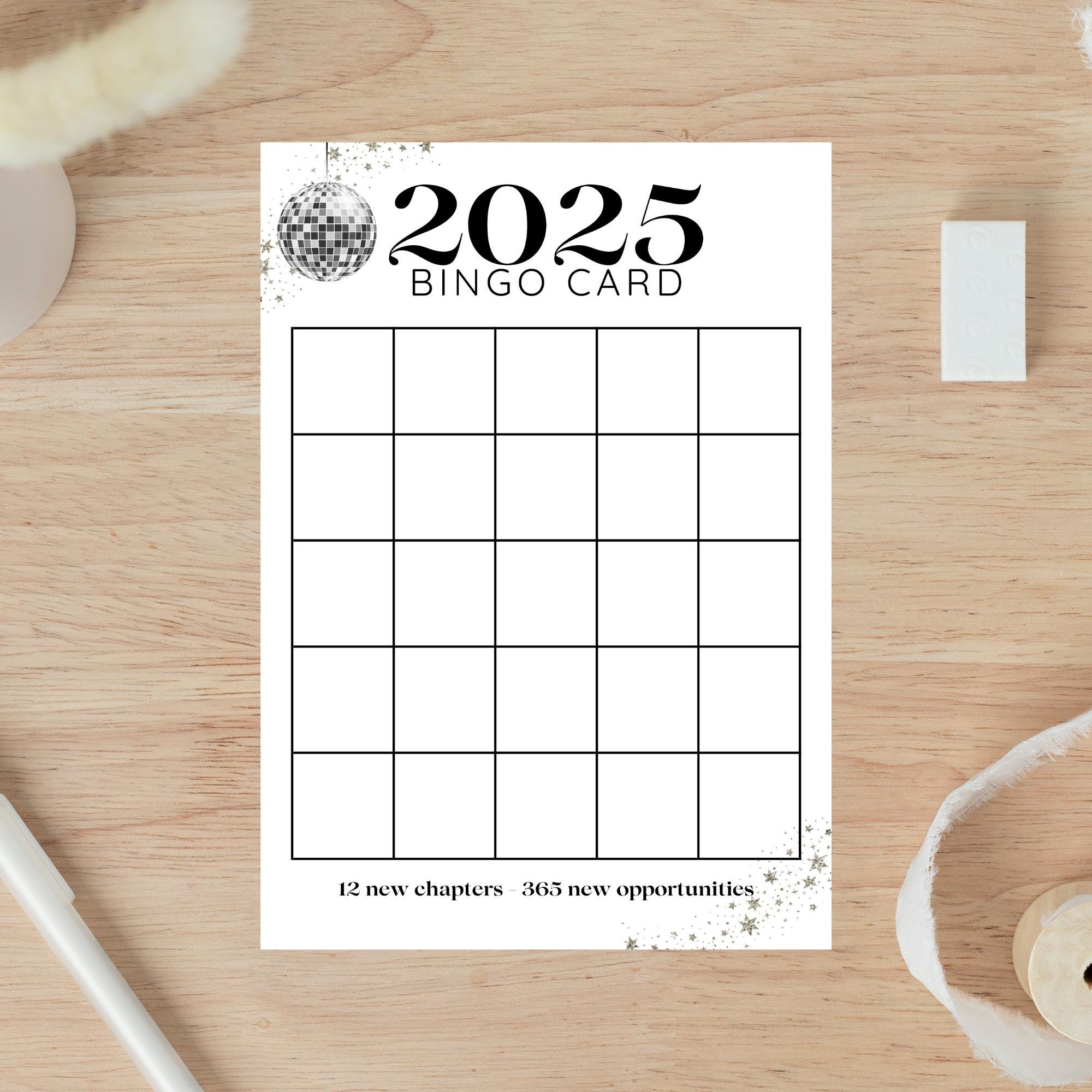 2025 Bingo Card, 2025 Vision Board, New Years Bingo, 2025 Manifestation ...