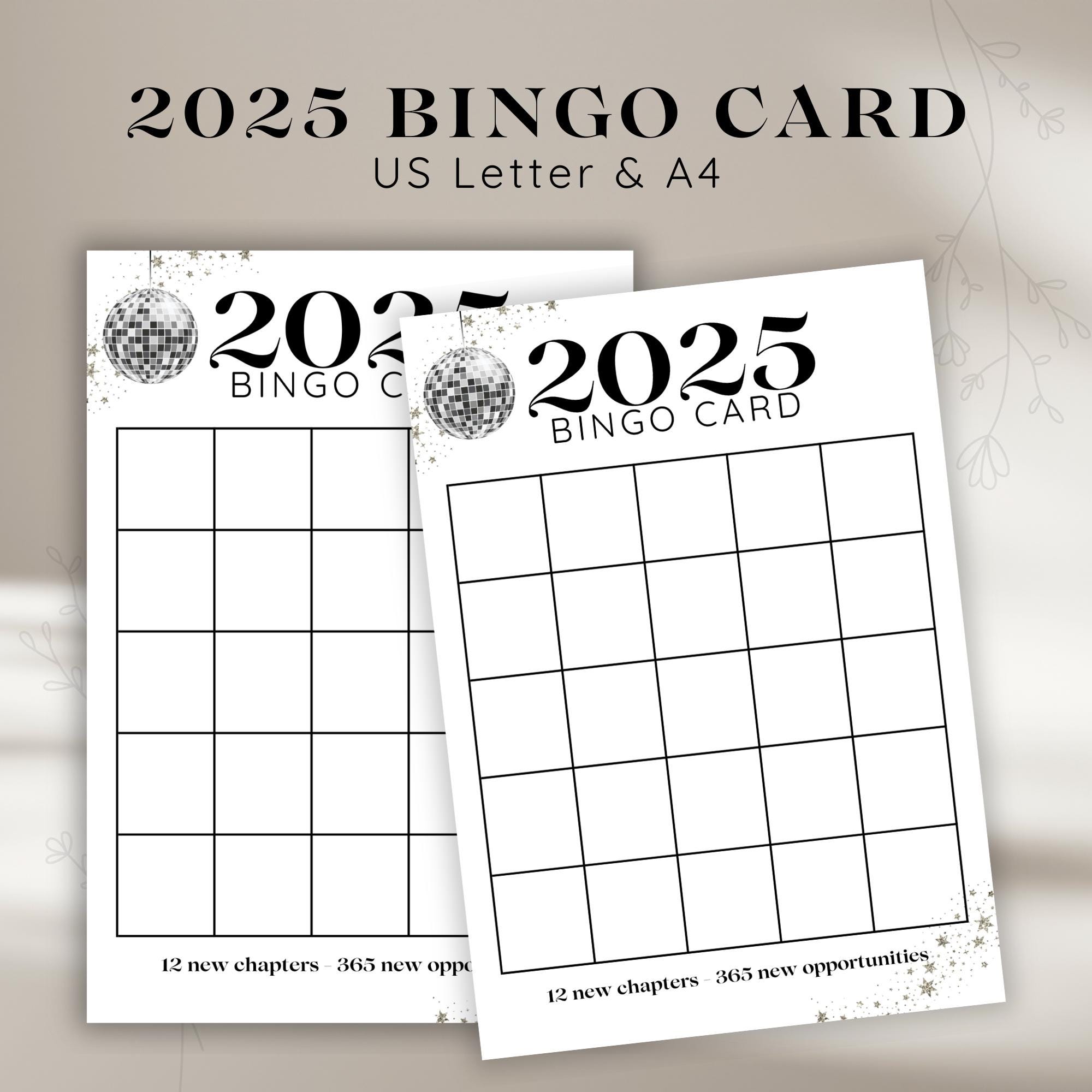 2025 Bingo Card, 2025 Vision Board, New Years Bingo, 2025 Manifestation ...
