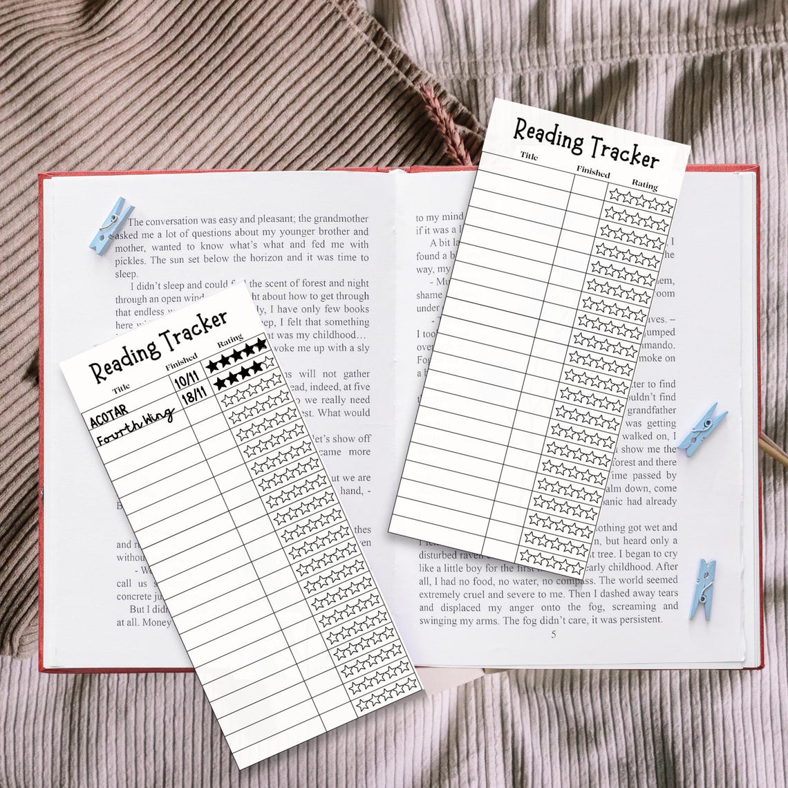 Reading Tracker Bookmark PRINTABLE, Reading Log, Reading List, TBR ...