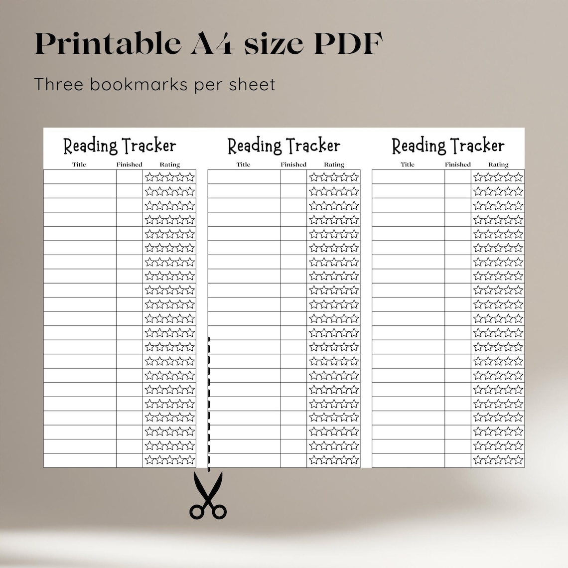 Reading Tracker Bookmark PRINTABLE, Reading Log, Reading List, TBR ...