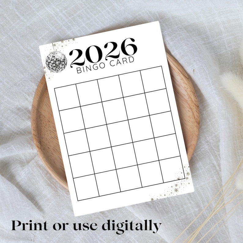 2026 Bingo Card, 2026 Vision Board, New Years Bingo, 2026 Manifestation ...