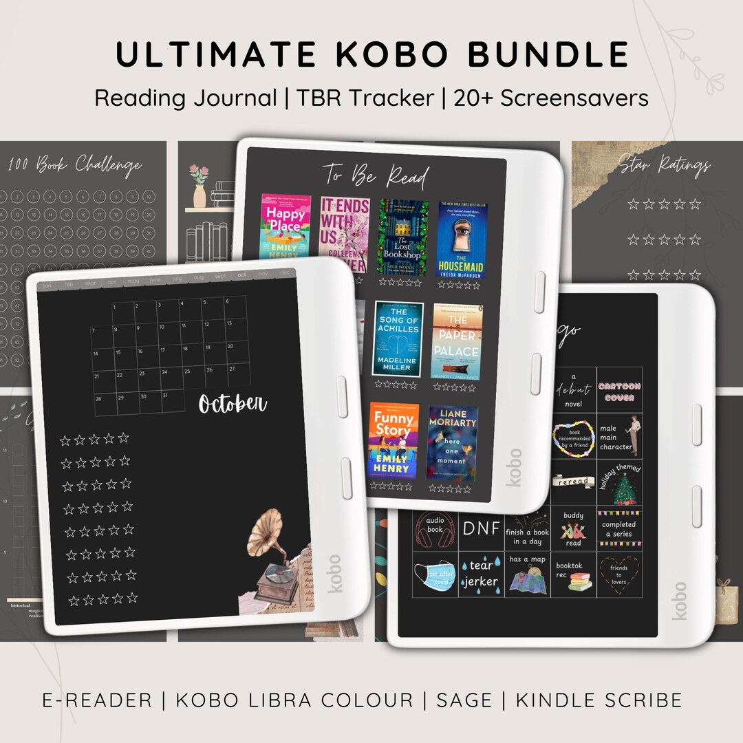 The Ultimate Kobo Reading Journal Bundle for Kobo Libra Colour, TBR ...