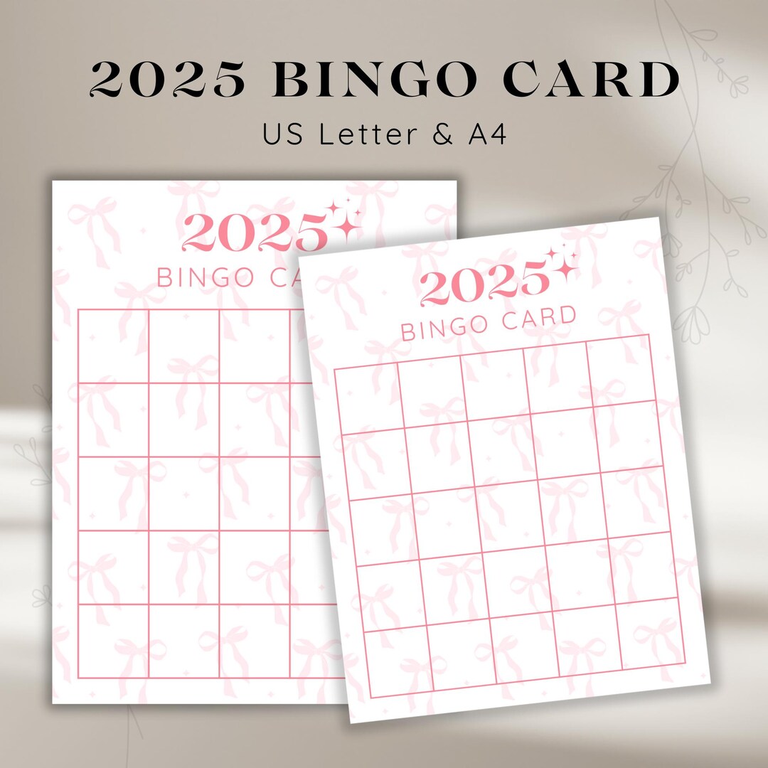 2025 Bingo Card, 2025 Vision Board, New Years Bingo, 2025 Manifestation ...