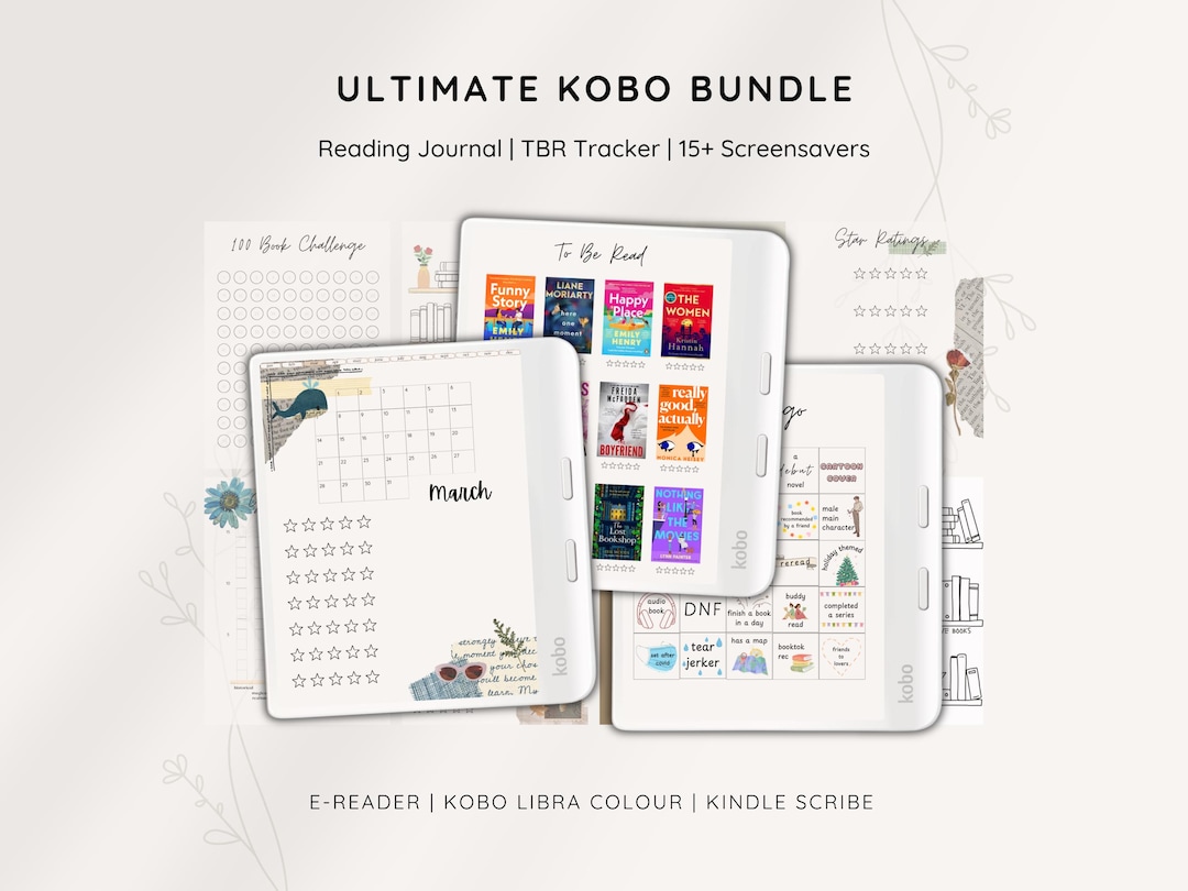 The Ultimate Kobo Reading Journal Bundle for Kobo Libra Colour, TBR Tracker, Book Reviews, Kobo ...
