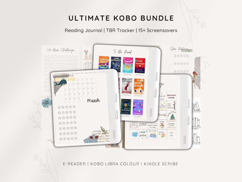 The Ultimate Kobo Reading Journal Bundle for Kobo Libra Colour, TBR ...