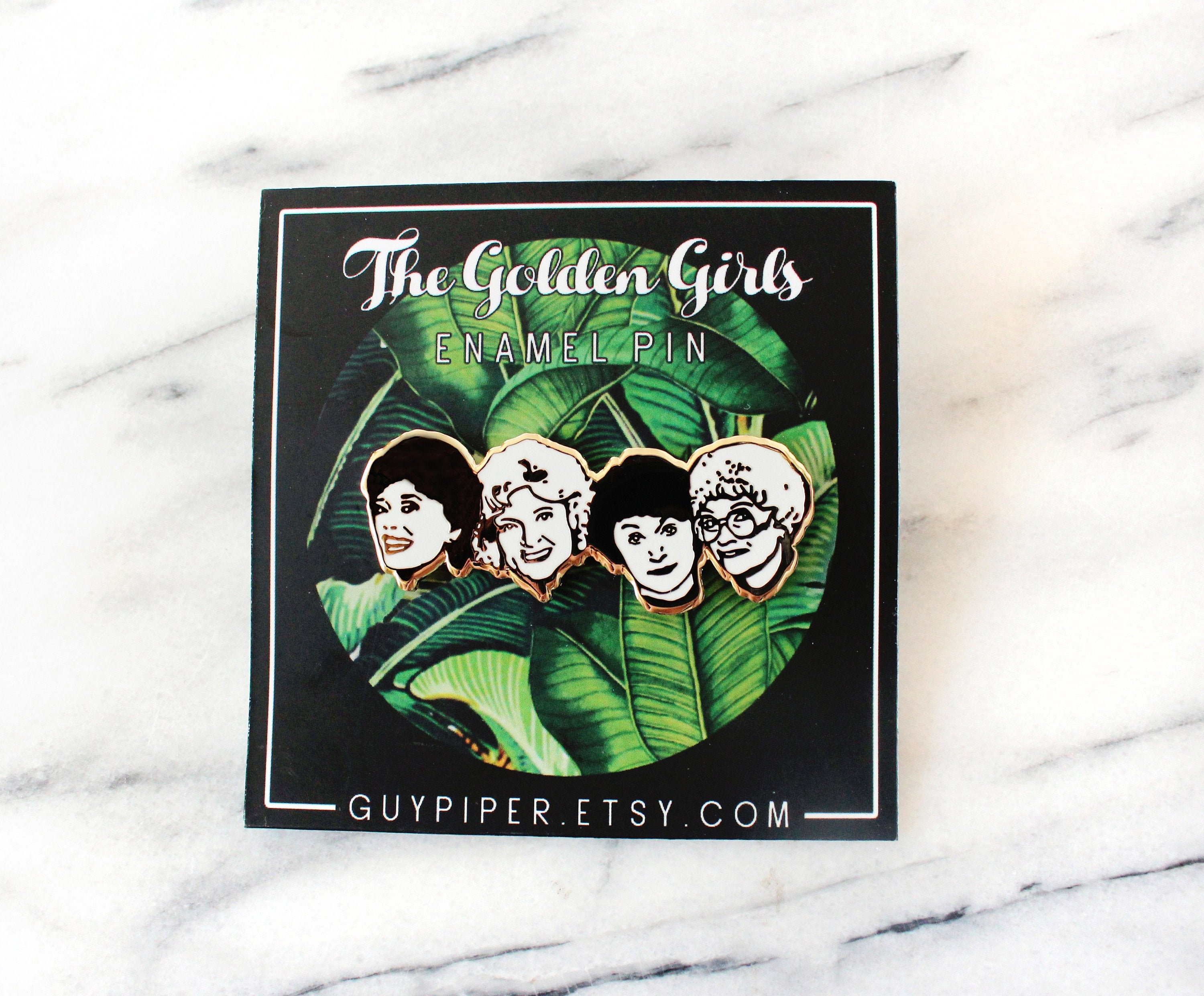 Golden Girls Enamel Pin the Golden Girls Brooch Gold and | Etsy