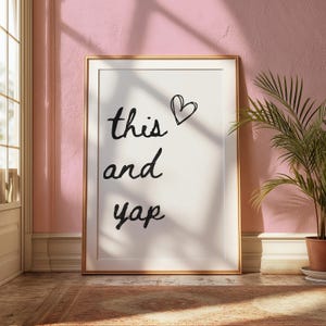 This and Yap Wall Art, Yap Wall Art, Minimalistic Wall Art, Born to Yap ...