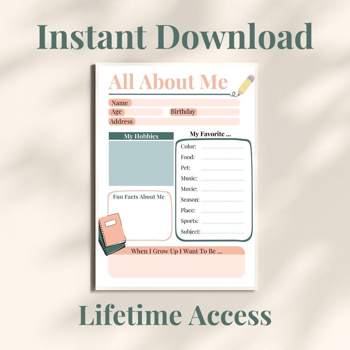 All About Me, Back to School, Kindergarten, Get to Know Me, All About ...