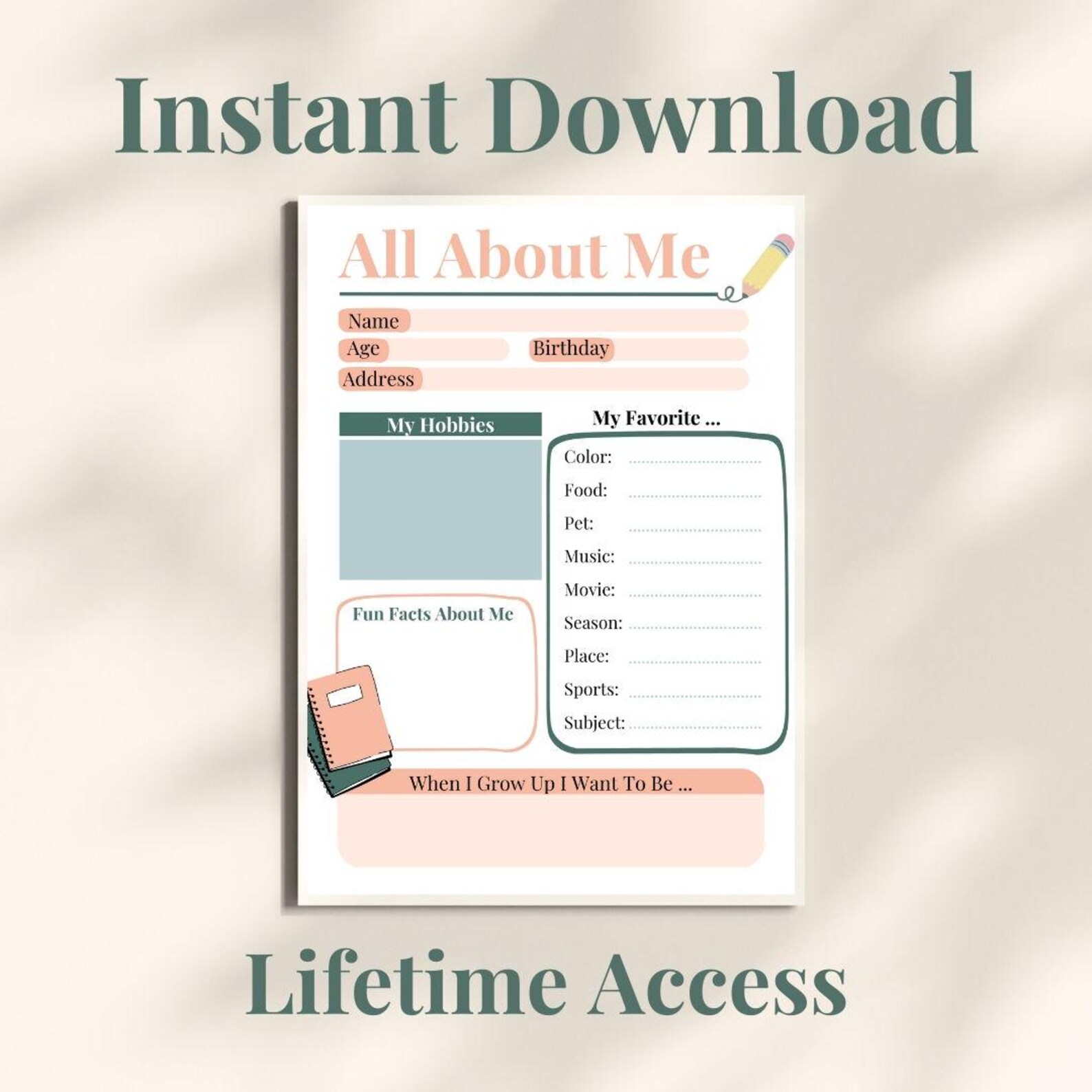 All About Me, Back to School, Kindergarten, Get to Know Me, All About ...