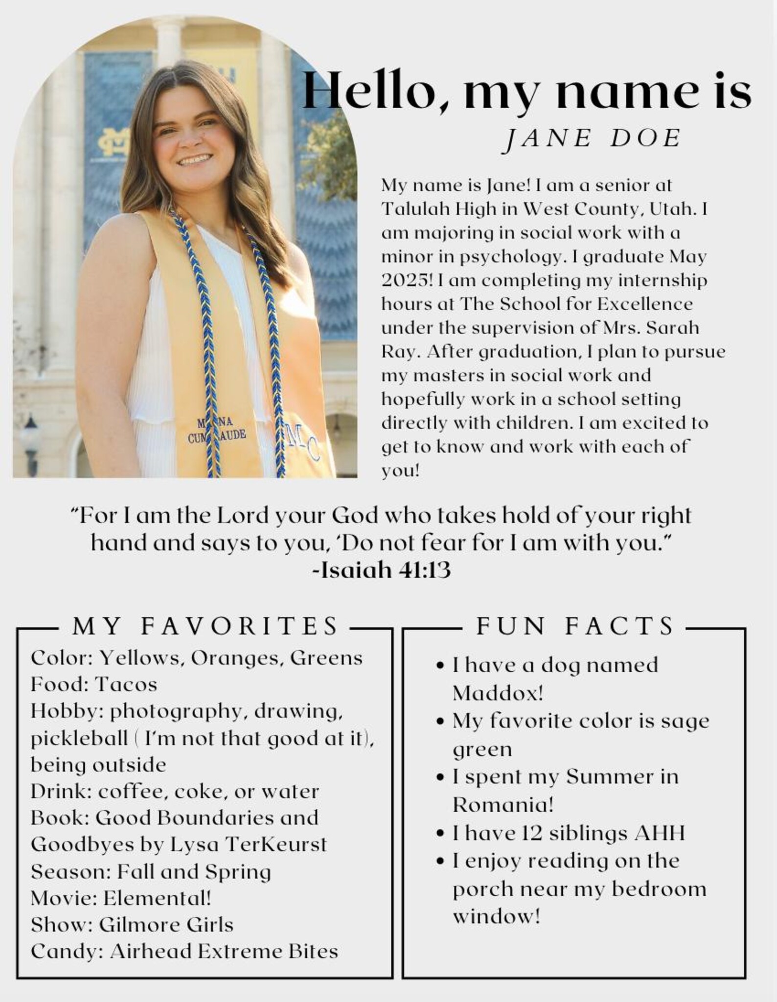 Customizable Teacher All About Me Template: Personal Introduction - Etsy