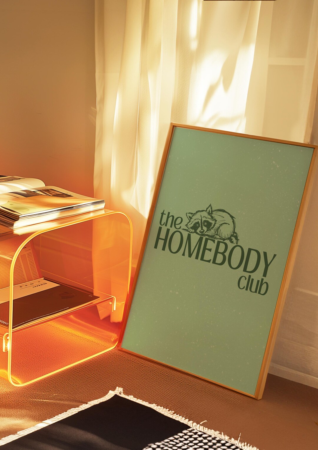 The Homebody Club, Indie Room Decor, Raccoon Wall Decor, New Apartment ...