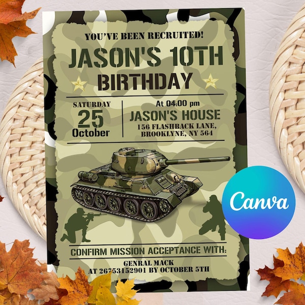 Camo Birthday Party - Etsy
