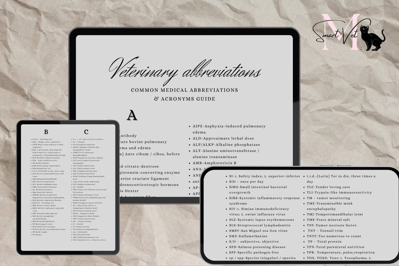 Medical Abbreviations, Nursing Notes, Vet Med Reference, Veterinary ...