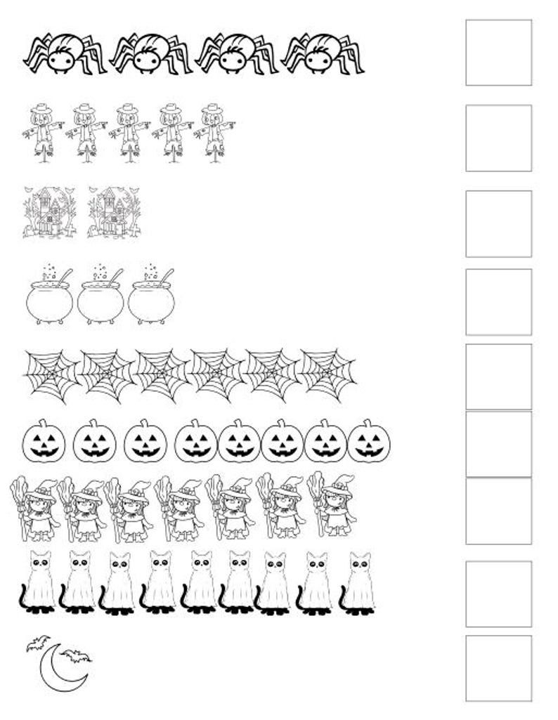 Numbers 1 to 10/coloring Book/halloween/activities for Children ...