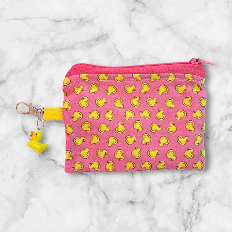 Cute Rubber Ducky Zipper Pouch Gift Card Holder, Coin Purse, Duck ...