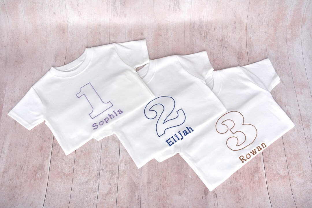 Personalised Embroidered Milestone Birthday T-shirt – Short-sleeved T ...