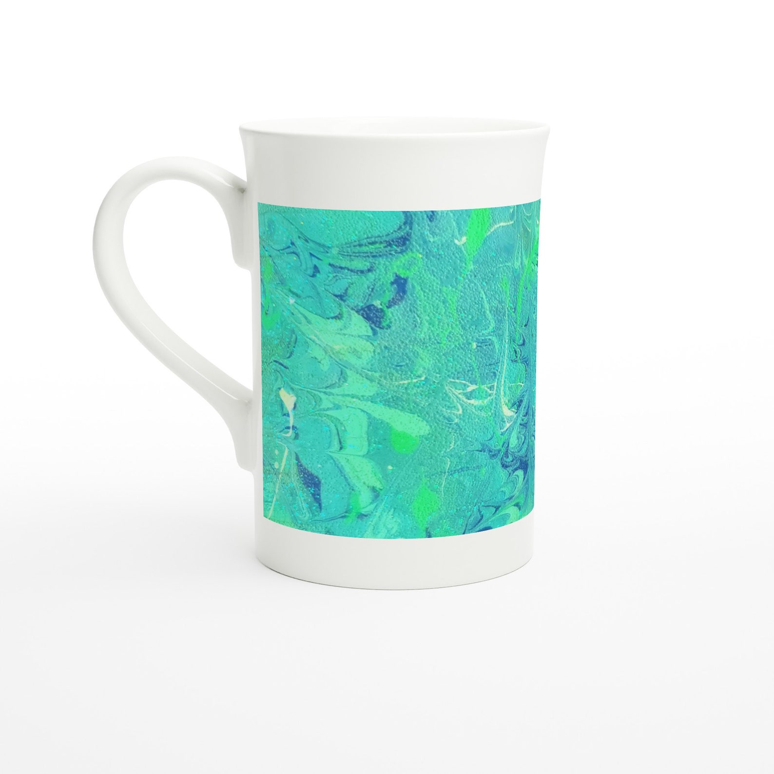 Colorful Green 10oz Porcelain Slim Mug - Etsy