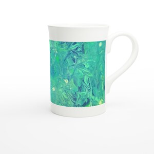 Colorful Green 10oz Porcelain Slim Mug - Etsy