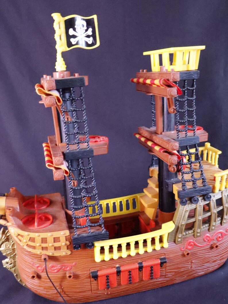Fisher Price Pirate Ship, Shark Bite, Boat With Cannons. Attacked by ...