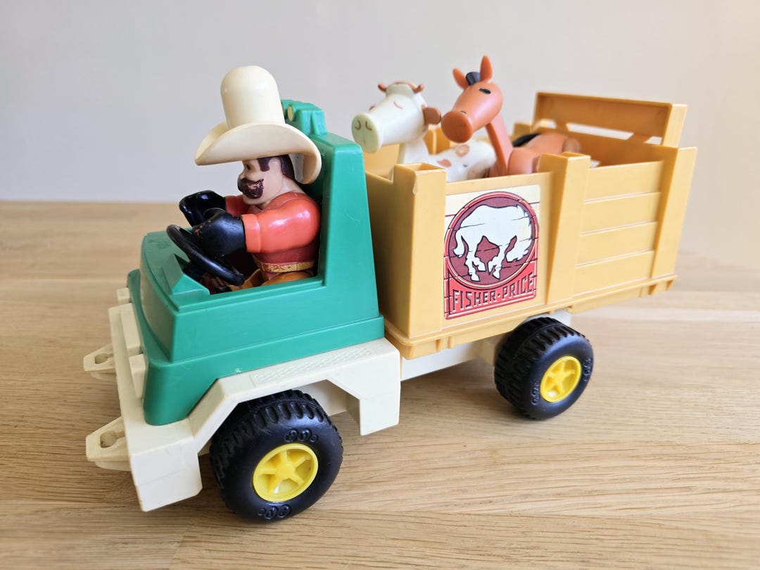Rodeo Rig Vintage 1979 Fisher Price, Cowboy, Horse and Truck Set, Husky ...