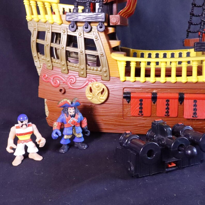 Fisher Price Pirate Ship, Shark Bite, Boat With Cannons. Attacked by ...