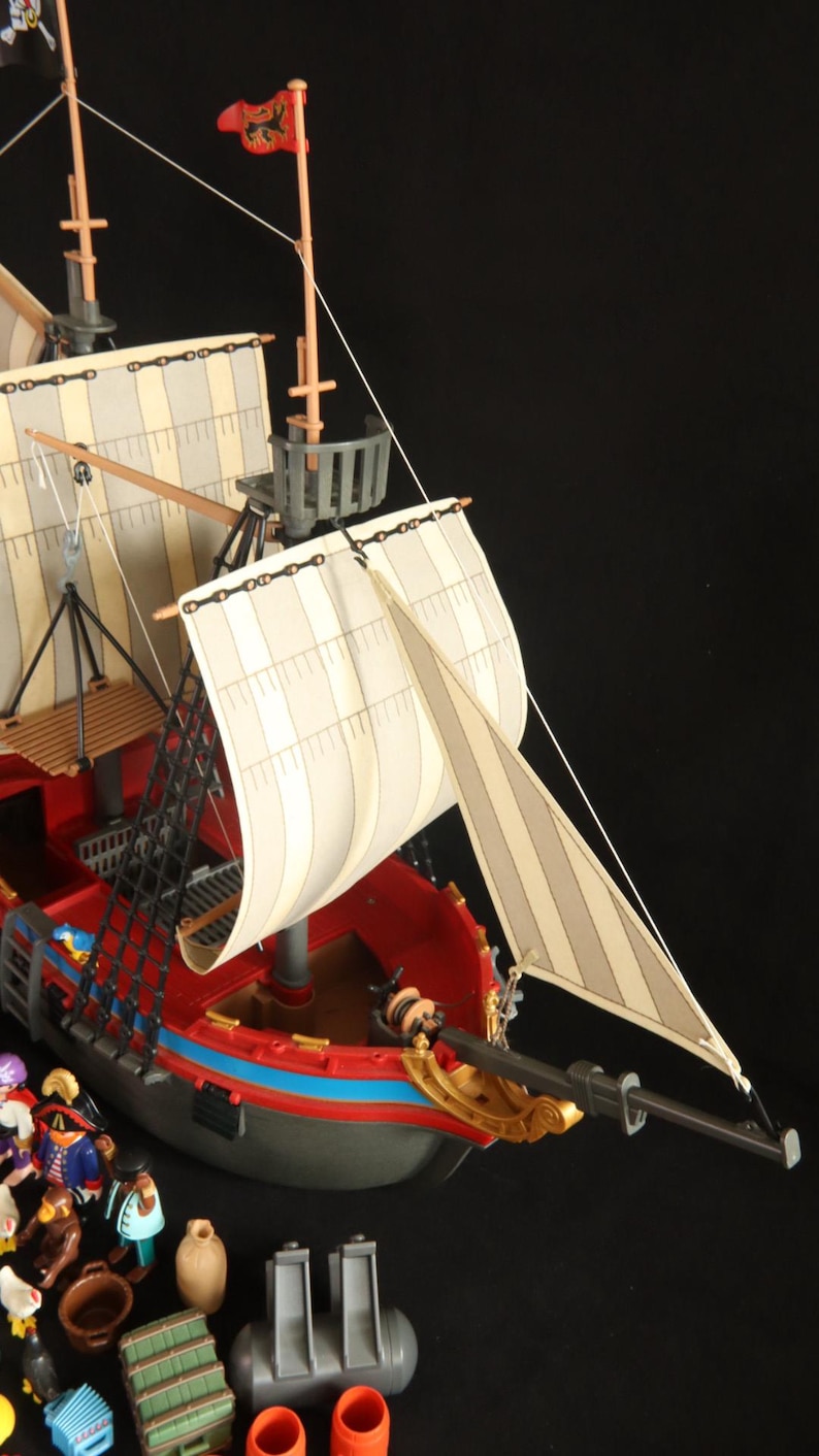 COMPLETE 3940 Pirate Ship Playmobil With Manual and Original Box From ...