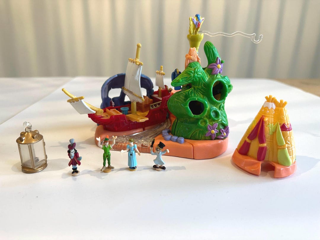 Polly Pocket Peter Pan With Captain Hook and Wendy and John. - Etsy