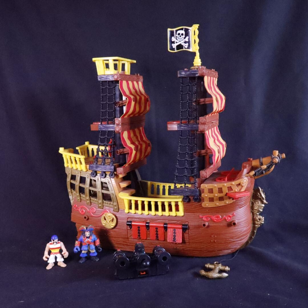 Fisher Price Pirate Ship, Shark Bite, Boat With Cannons. Attacked by ...