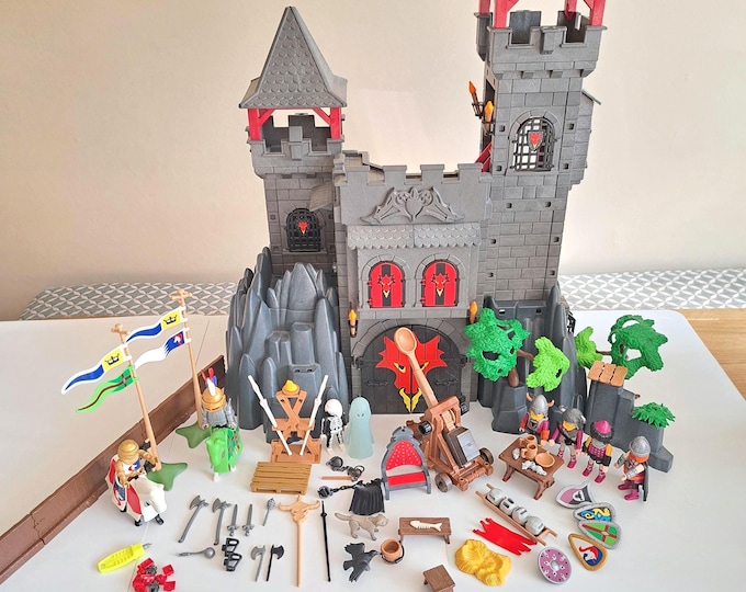 3269 Playmobil Knight Rock Castle, With Many Extra Expansion! 2004 ...