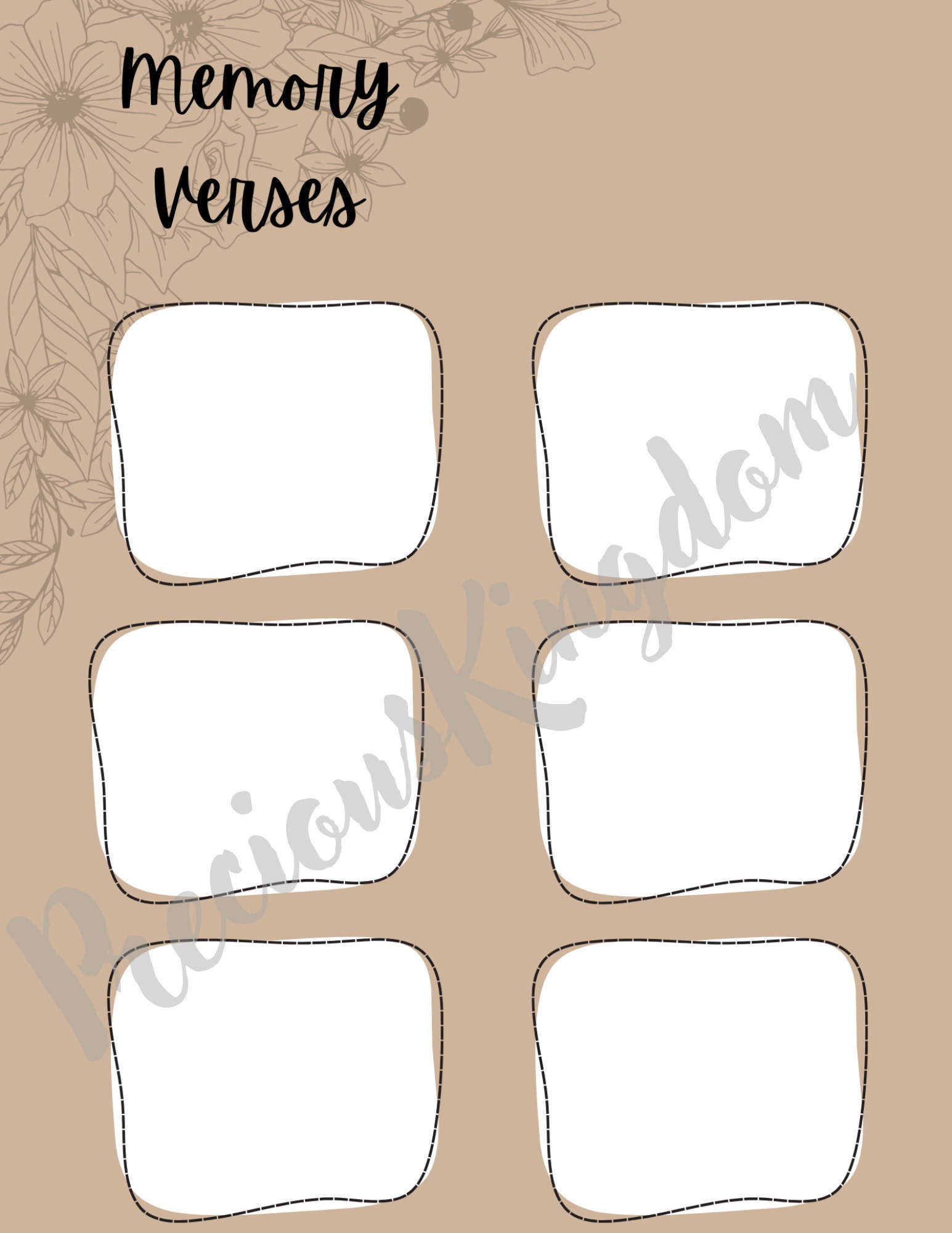 Memory Verses Chart *DIGITAL DOWNLOAD* - Etsy