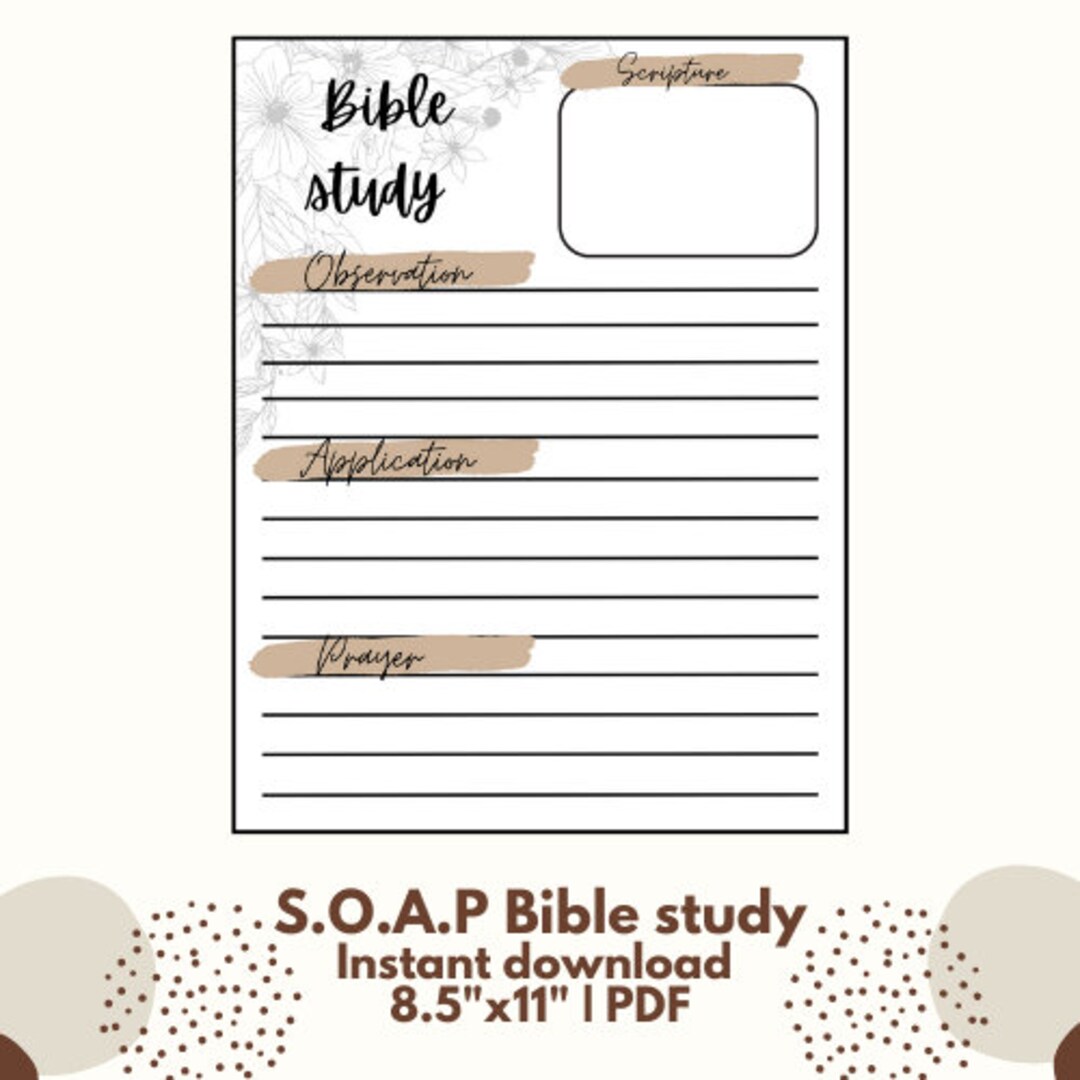 SOAP Bible Study *DIGITAL DOWNLOAD* - Etsy