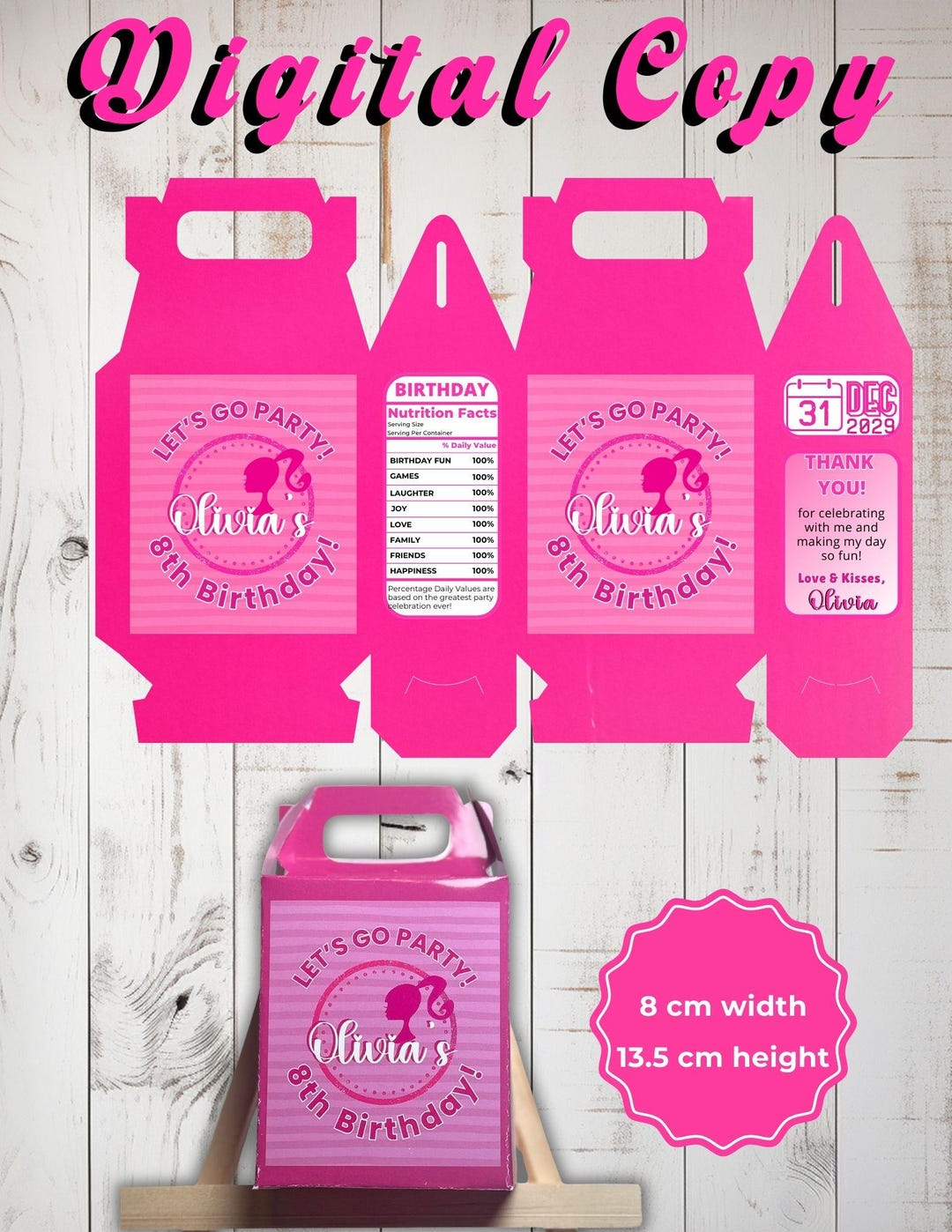 Barbie Small Gable Box Party Favour Cute Box - Etsy