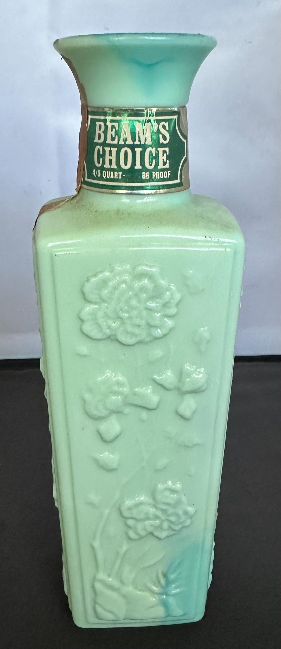 Vintage MCM Slag Glass Jim Beam Collectible Decanter - Etsy