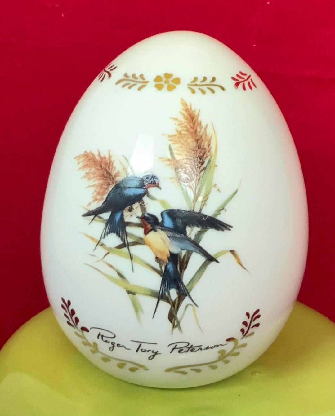 Danbury Mint Porcelain Song Bird Egg Roger Tory Barn Swallow - Etsy