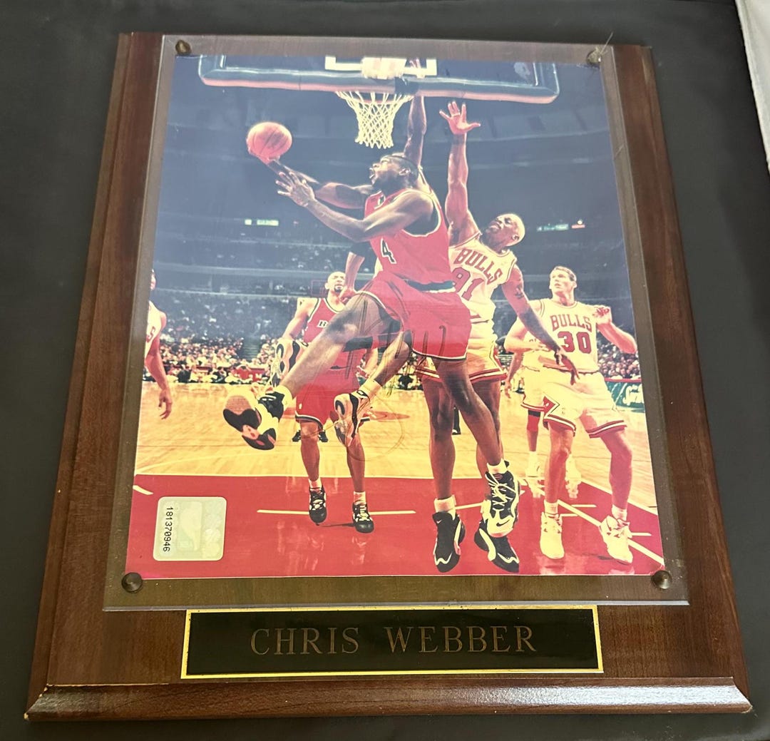 Chris Webber Signed Plaque With Certificate of Authenticity - Etsy