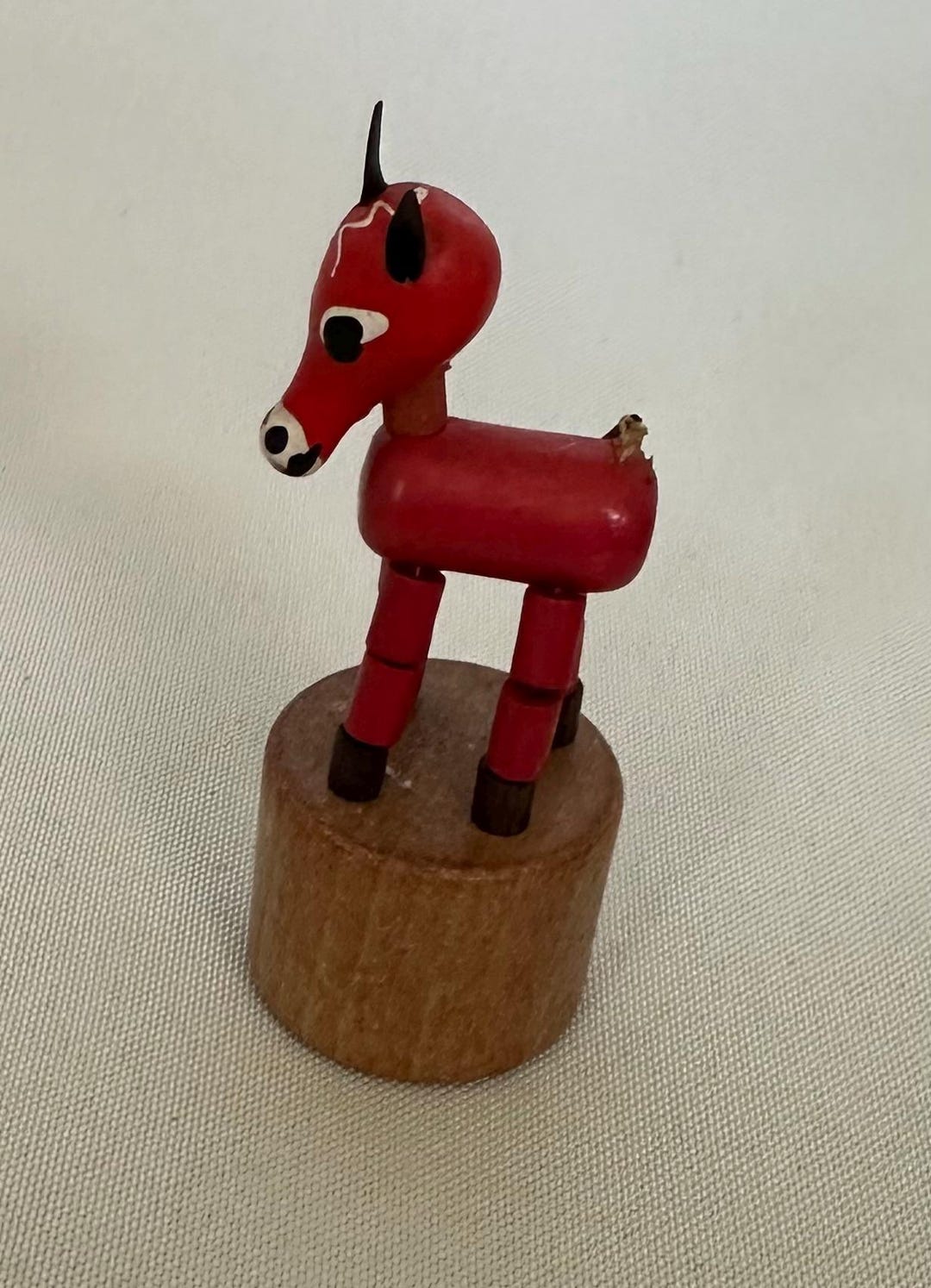 Vintage Red Donkey German Push Puppet Blast From the Past - Etsy