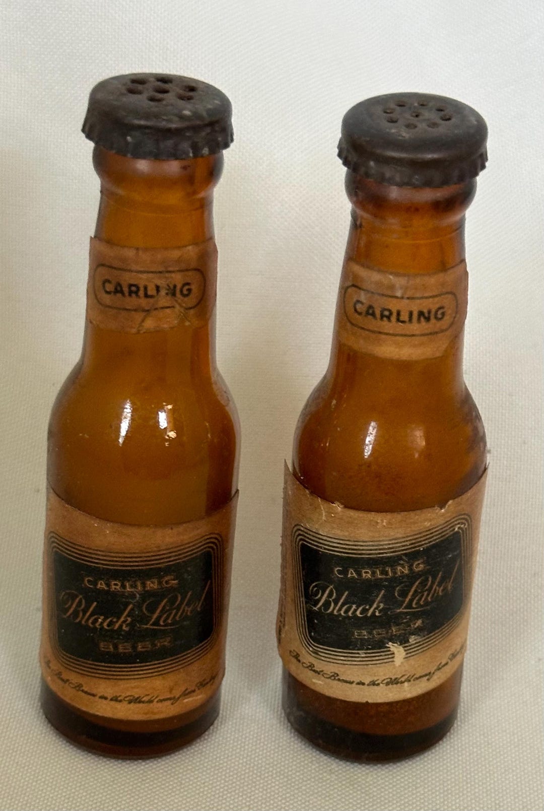 Rare Vintage Carling Black Label Beer Salt & Pepper Shakers - Etsy