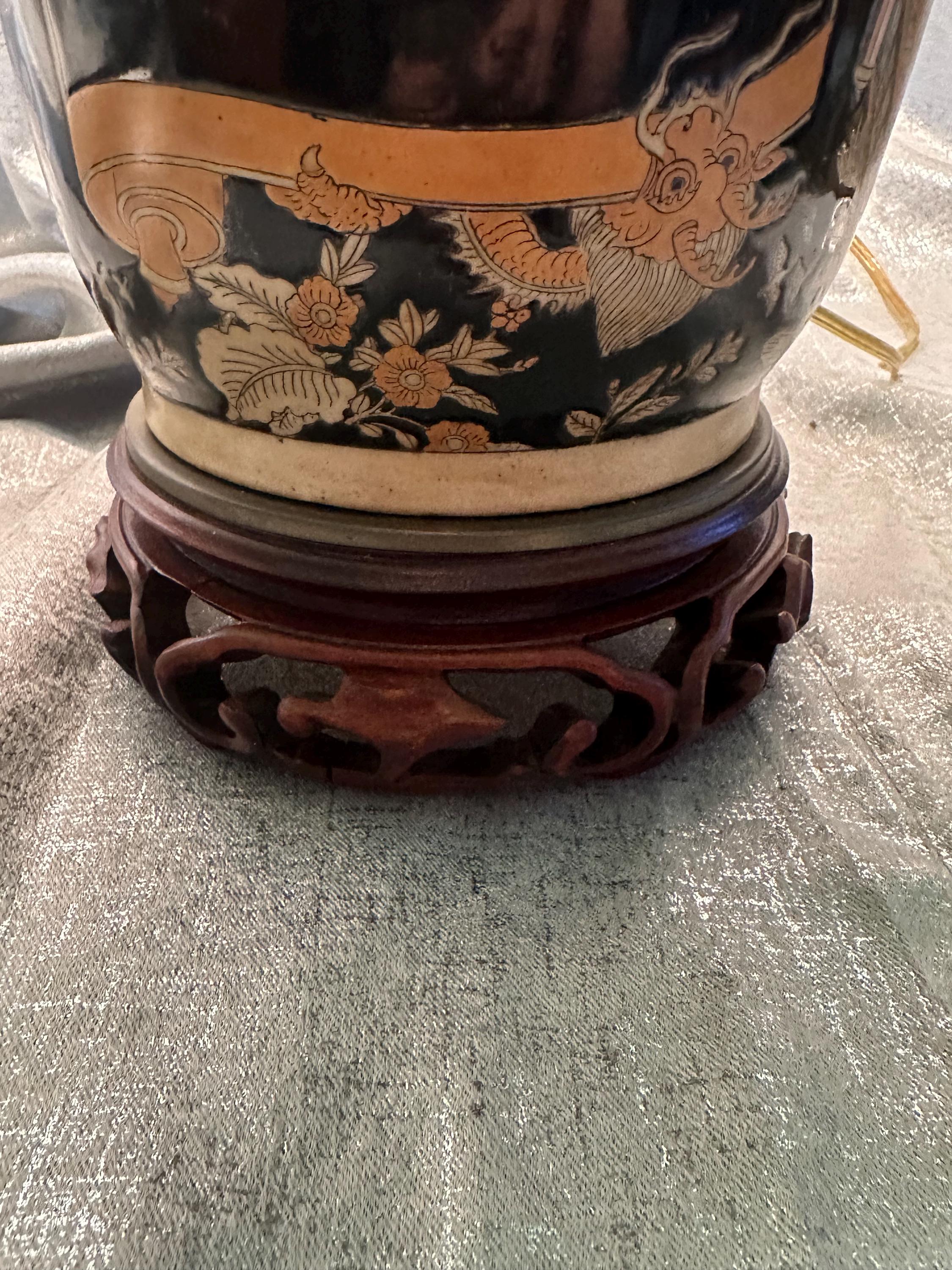 Vintage Asian or Chinese Ginger Jar Style, Large Scale Table Lamp - Etsy