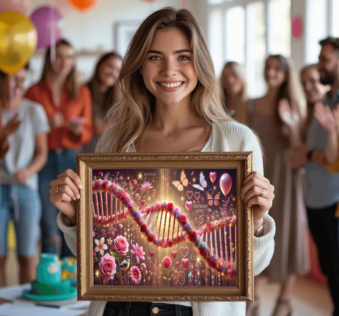 Custom DNA Art for Birthdays Personalized Symbols and Themes, Unique ...