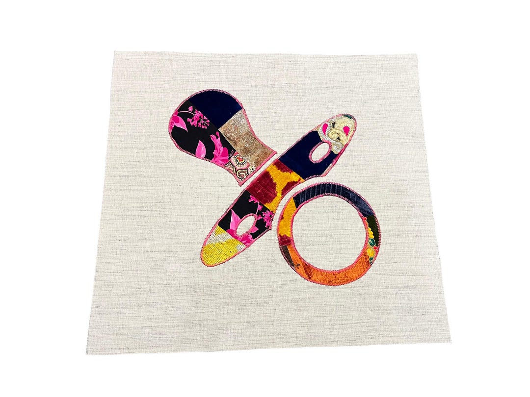 Handmade Unique PACIFIER Design Wall Hanging, Old Silk Fabric, BABY ...