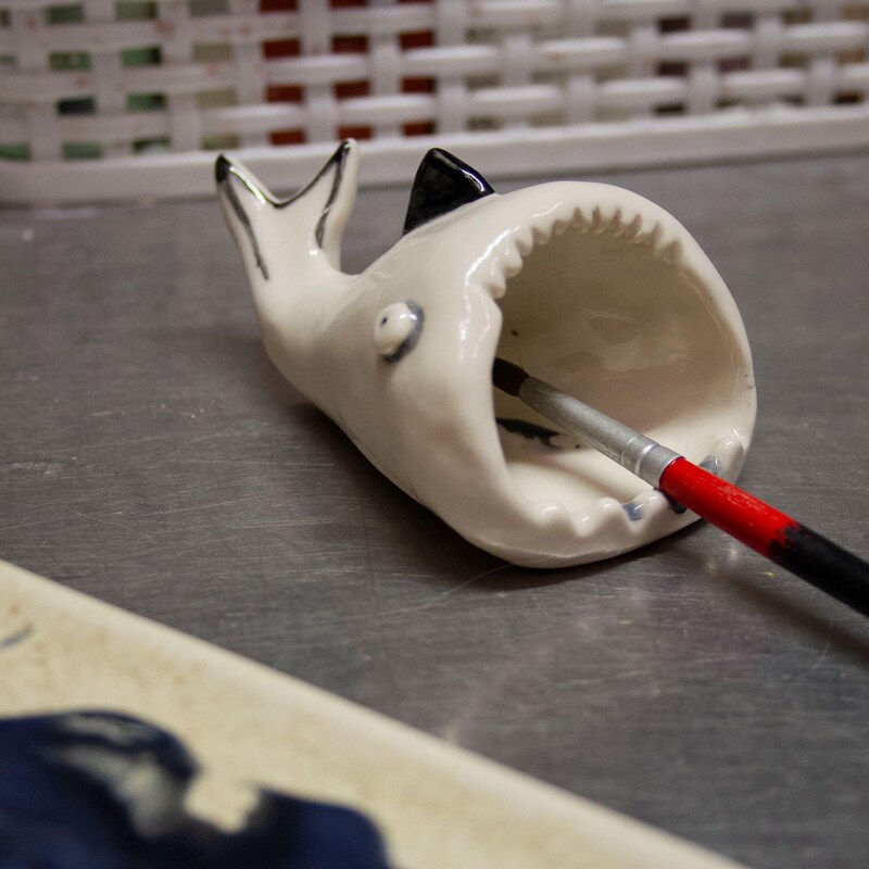 Ceramic Brush Rest Animal - Etsy