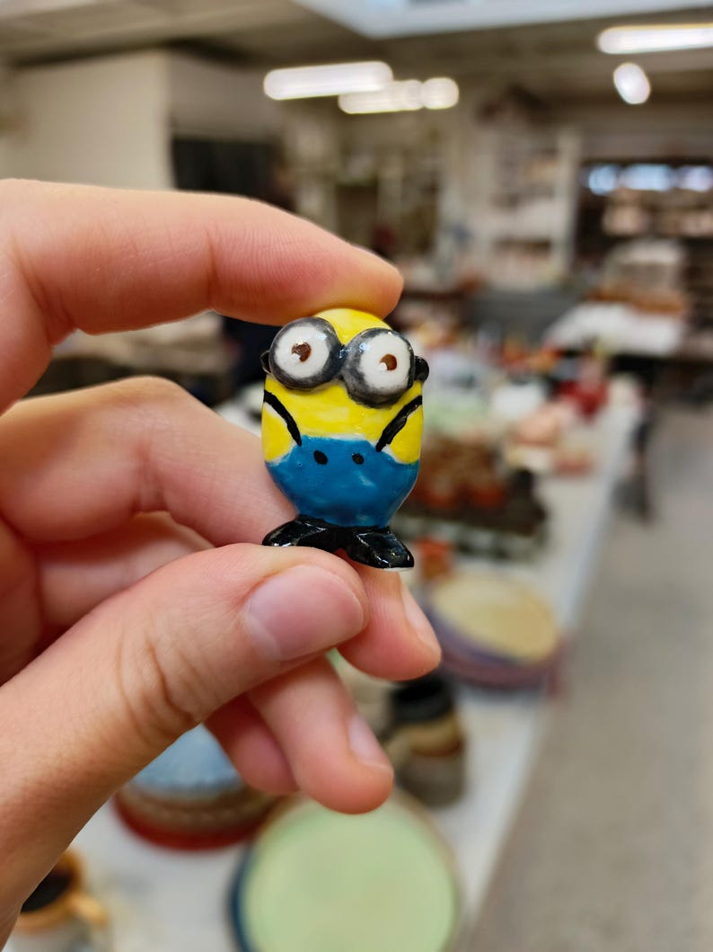 Handmade Stoneware Minion Figurine - Etsy