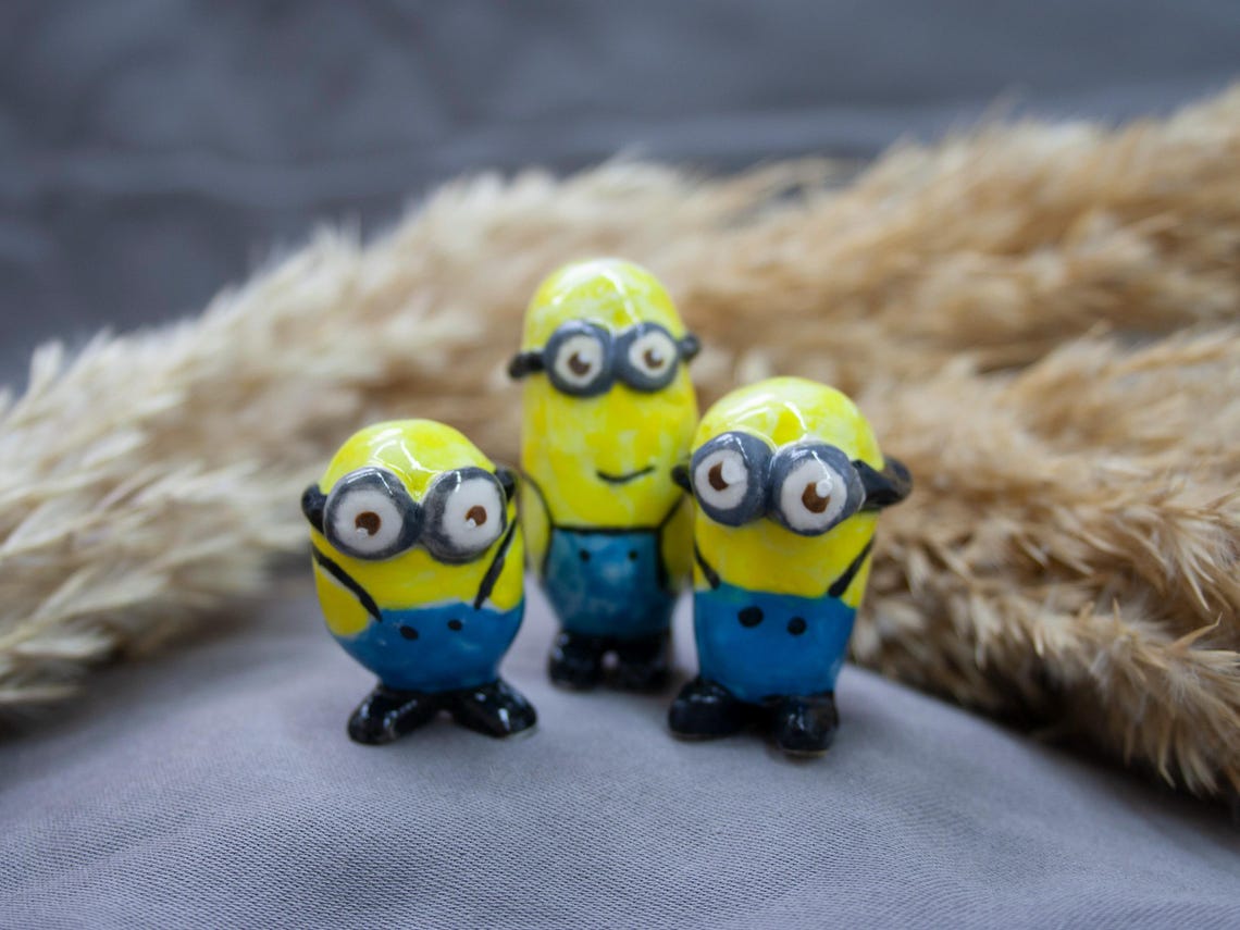 Handmade Stoneware Minion Figurine - Etsy