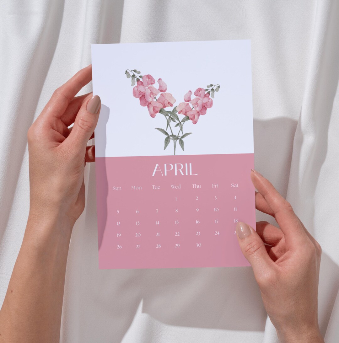2026 Floral Watercolor Monthly Calendar | Calendar Printable Download ...