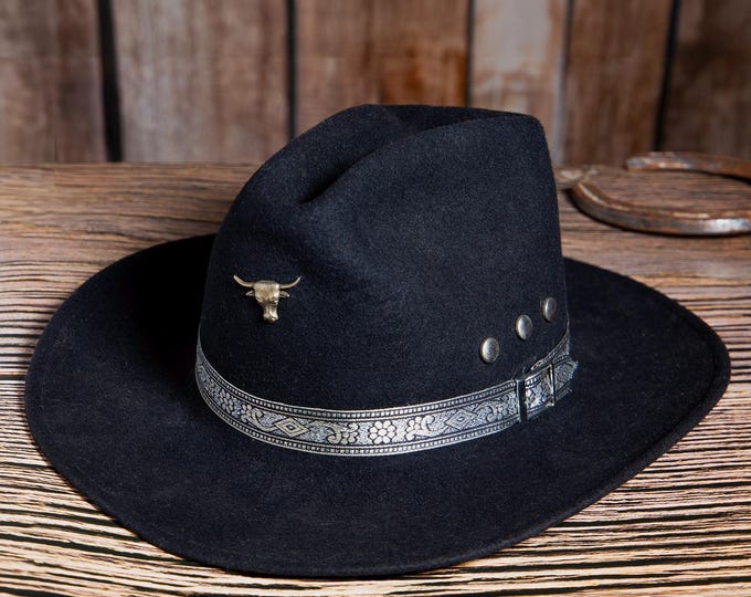 Rockmount Ranch Wear Black Cowboy Hat - Etsy
